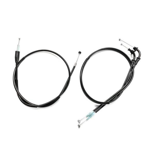 ■ブラックワイヤーセット【1set】日本製■スズキGS400 2/E型■セット内容はブラックのアクセルワイヤー　2本クラッチワイヤー　1本　合計3本のセットです※注意…このアクセルワイヤーはスイッチBOXがプラスチック製でキャブレターのチョ...