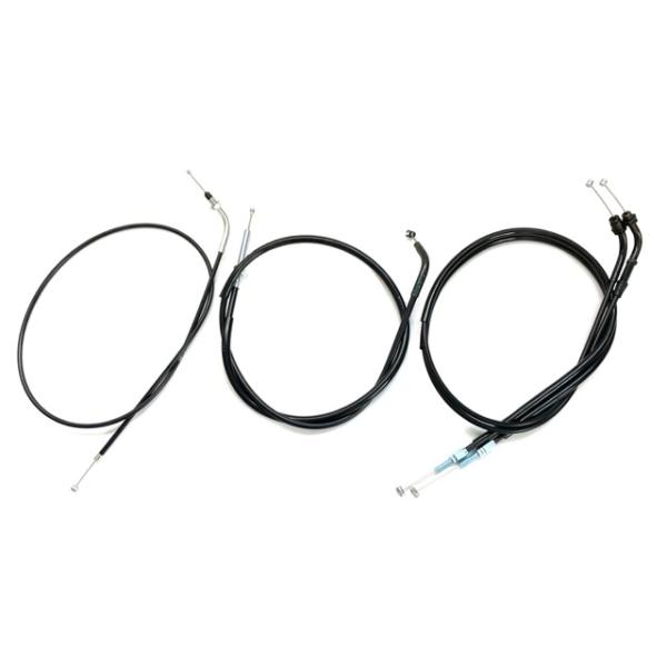 ■ブラックワイヤーセット【1set】日本製■ホンダ　ジェイド250　【型式 MC23】■セット内容はブラックのアクセルワイヤー　2本（引き戻し） クラッチワイヤー　1本チョークワイヤー　1本　　合計4本のセットです■ワイヤーの長さは純正長と...
