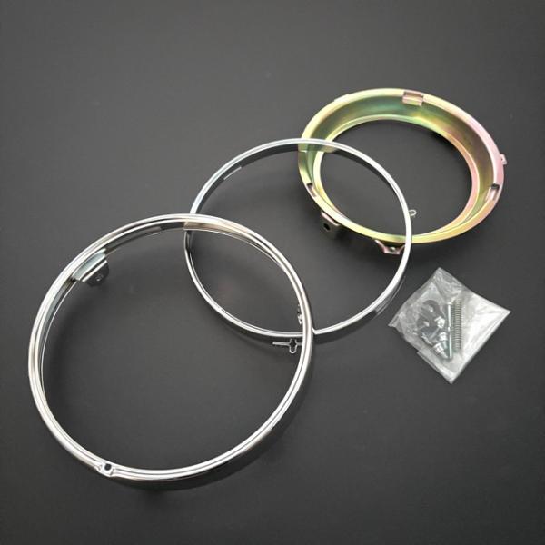 ■ヘッドライトリムセット【1set】■カワサキZ400FX　Z1　Z2　Z750FX　Z1000MK-2　etc.【全年式共通】■ヘッドライトリムにサビやキズがある方、シビエライト等に交換する場合に使います※注意…ヘッドライトリムにはライト...