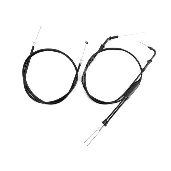 ■ブラックワイヤーセット【1set】日本製■ヤマハ　RZ250 RZ350【4L3/4U0】※初期型用■セット内容はブラックのアクセルワイヤークラッチワイヤーのセットです■ワイヤーの長さは純正長と『同じ長さから30cmロング』まで選べます※...