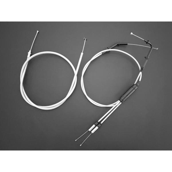 ■ステンメッシュワイヤーセット【1set】日本製■ヤマハ　RZ250/RZ350【型式 4L3/4U0　初期型用】■セット内容はメッシュのアクセルワイヤークラッチワイヤーのセットです■ワイヤーの長さは純正長と『同じ長さから約30cmロング』...