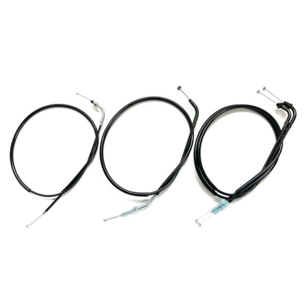 ■ブラックワイヤーセット【1set】日本製■ホンダCB400SF【型式 NC31　1992y〜1998y】■セット内容はブラックのアクセルワイヤー　2本（引き戻し）クラッチワイヤー　1本チョークワイヤー　1本　合計4本のセットです■ワイヤー...