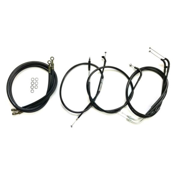 ■アップハンワイヤーセット【Akit　1set】■ヤマハXJR400R【1995y〜/1998y〜/2001y〜】■セット内容ブラックワイヤーセットラバーブレーキホース　2本■ワイヤーの長さは純正長と『同じ長さから30cmロング』まで選べま...