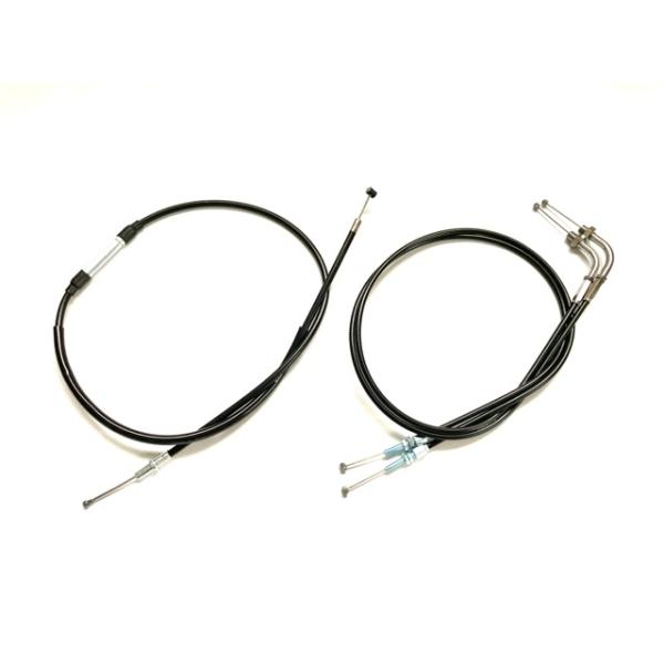 ■ブラックワイヤーセット【1set】日本製■カワサキ　Z1/2　Z750FX-1型　KZ1000MK2　etc.■セット内容はブラックのアクセルワイヤー　2本（引き戻し）クラッチワイヤー　1本　　合計3本のセットです■ワイヤーの長さは純正長...