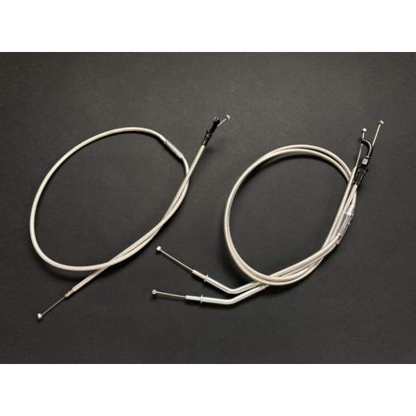 ■ステンメッシュワイヤーセット【1set】日本製■カワサキ　ゼファー1100■セット内容はメッシュのアクセルワイヤー　2本チョークワイヤー　1本　　合計3本のセットになります※注意：メッシュクラッチホースは別売りなのでご注意下さいね■ワイヤ...