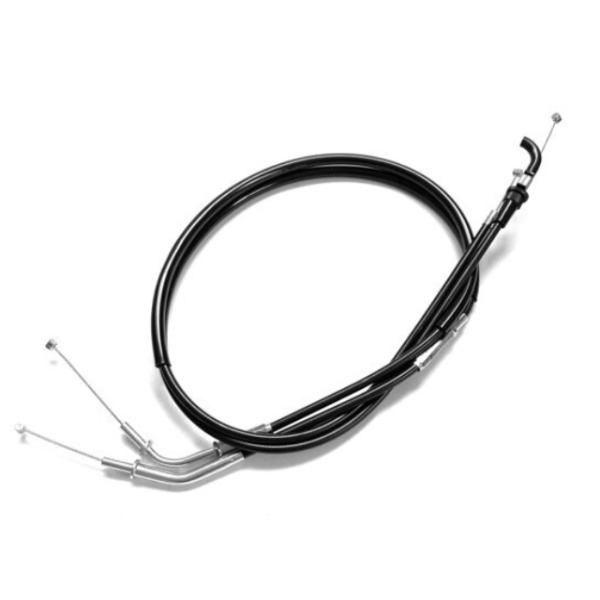 ■ブラックアクセルワイヤー【1set】■カワサキ　ゼファー400/χ■ワイヤーの長さは純正長と『同じ長さから35cmロング』 まで選べます必要なものにチェックしてカートに入れてくださいね■ノーマル長のデータですアウター長　アクセルワイヤー（...