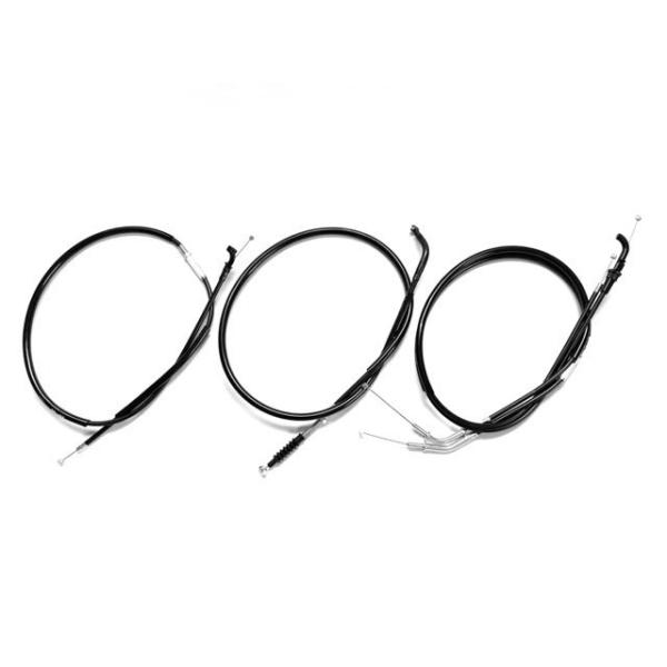 ■ブラックワイヤーセット【1set】日本製■カワサキゼファー750【全年式共通】■セット内容はブラックのアクセルワイヤー　2本（引き戻し）クラッチワイヤー　1本チョークワイヤー　1本　　合計4本のセットです■ワイヤーの長さは純正長より『約5...