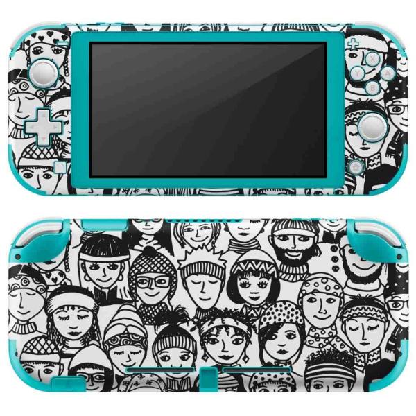 ・Nintendo Switch Lite専用 デザインスキンシール・裏表各1枚（液晶側は複数パーツに分かれています）