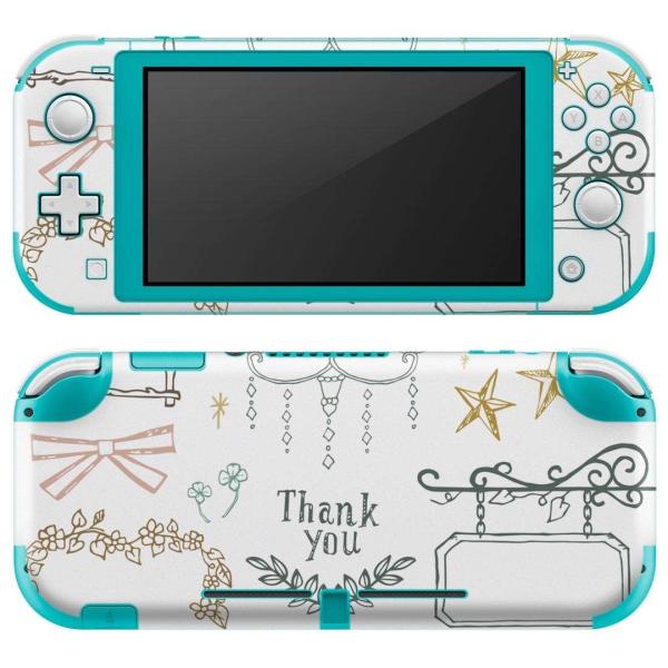 ・Nintendo Switch Lite専用 デザインスキンシール・裏表各1枚（液晶側は複数パーツに分かれています）