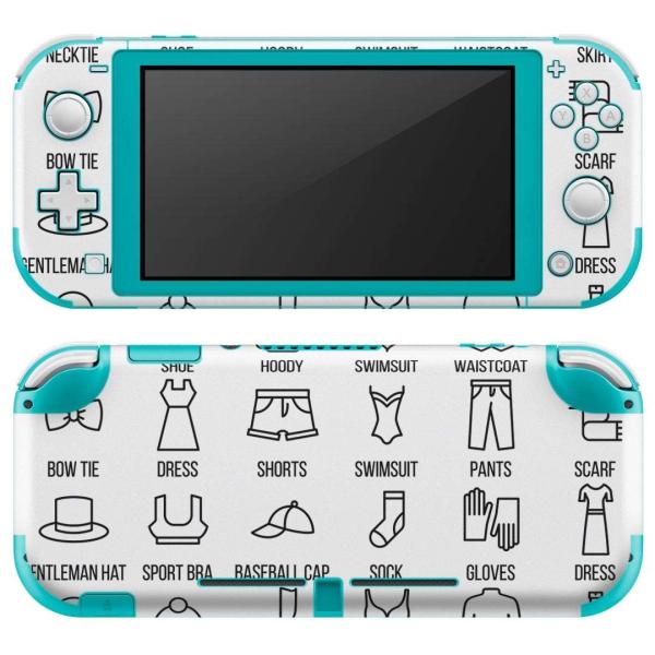 ・Nintendo Switch Lite専用 デザインスキンシール・裏表各1枚（液晶側は複数パーツに分かれています）