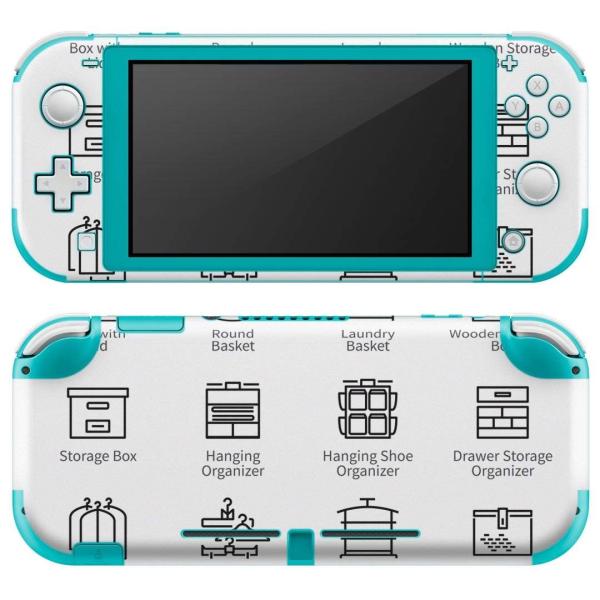 ・Nintendo Switch Lite専用 デザインスキンシール・裏表各1枚（液晶側は複数パーツに分かれています）