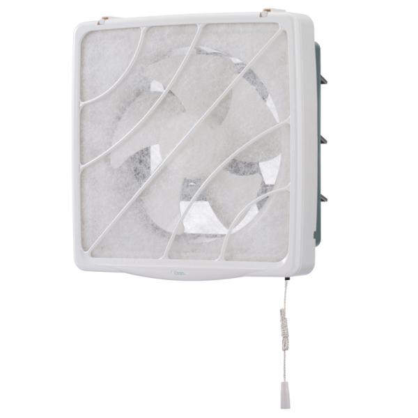 【 特 長 】● 一般形換気扇／排気専用● 羽根径25cm 5枚羽根● 引きひもスイッチ付き● 取付簡単● お手入れらくらくオイルポケット付き● 安全を考えた温度ヒューズ付き● 専用交換フィルター：「SF-25-3」（00-6544）【 仕...