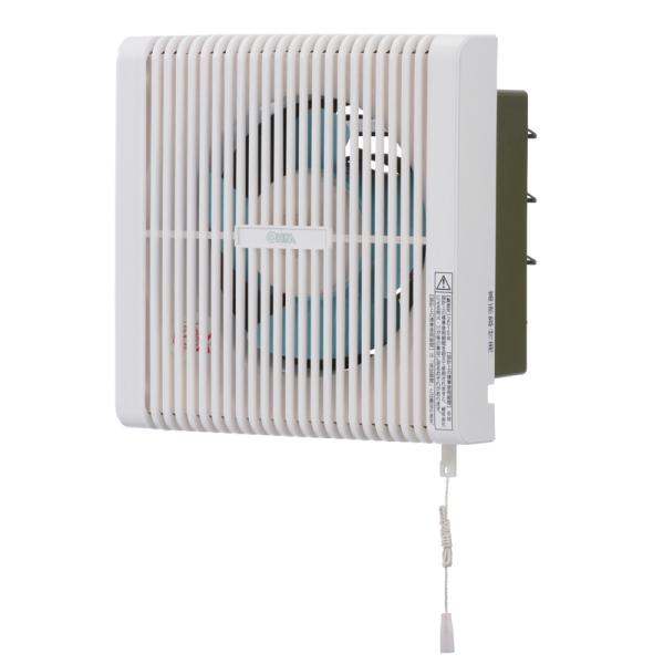 【 特 長 】● 連動式シャッター式● 耐湿用引きひもスイッチ付● 羽根径15cm● 取り付け寸法：幅17.5〜18cm×高さ17.5〜18cm【 仕 様 】■ 定格電圧：AC100V■ 定格周波数：50/60Hz■ 定格入力：50Hz…1...