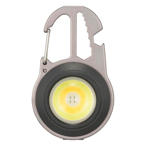 【特長】●アウトドアに便利 明るく軽量コンパクトな多機能ライト●栓抜き/レンチ/ドライバー(4種)ツール、カラビナ付●三脚(オーム社 別売:型番SL-PCTA5)に取り付けてハンズフリー使用可能●調色(白色/暖色)調光(HIGH/LOW)赤...