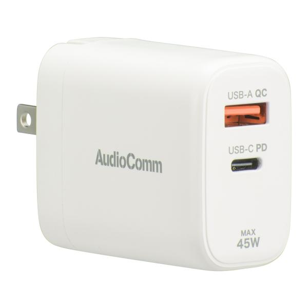 品番　03-6158型番　MAV-AP345NJAN　 4971275361584【特長】ノートパソコンにも使える45W USB PD(PPS)、USB-Aも18W QC3.0対応Quick Charge3.0対応USB-A・最大18W【仕...