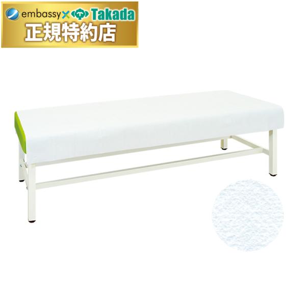 使い捨てのベッドシーツとして活用できる大判サイズのディスポ式。オイルマッサージ等に最適な吸水性の良さ。裏面滑り止め加工付き。