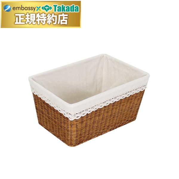 院内でも役立つ大型のお洒落なアジアン風脱衣カゴ。内側布生地付き。