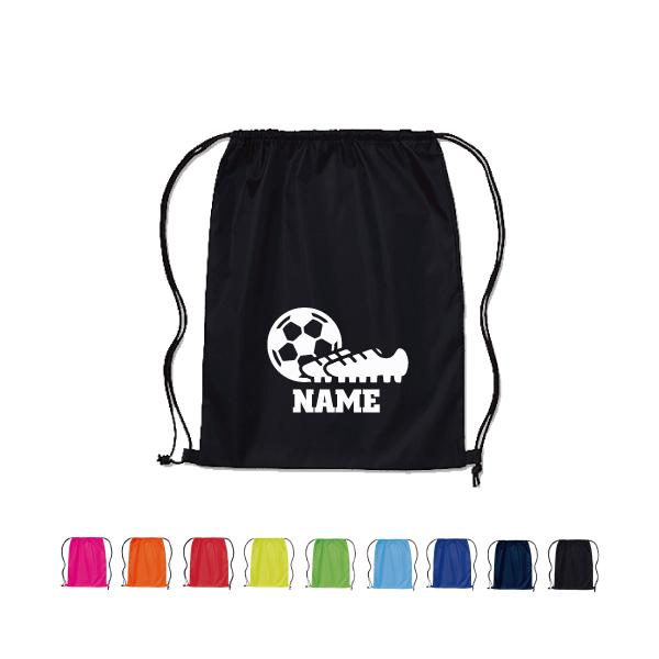 名入れランドリーバッグとは？ポリエステルのナップサック（リュックサック）。職業別のシルエットにお名前が入れられるので、部活のチーム名や学校名を入れたり、同好会などの名称を入れたりとさまざまな使い方が考えられ、とても人気の高い商品です。