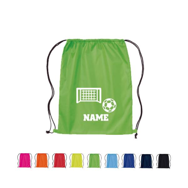 名入れランドリーバッグとは？ポリエステルのナップサック（リュックサック）。職業別のシルエットにお名前が入れられるので、部活のチーム名や学校名を入れたり、同好会などの名称を入れたりとさまざまな使い方が考えられ、とても人気の高い商品です。