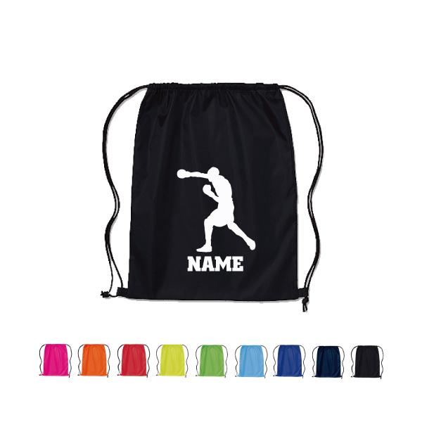 名入れランドリーバッグとは？ポリエステルのナップサック（リュックサック）。職業別のシルエットにお名前が入れられるので、部活のチーム名や学校名を入れたり、同好会などの名称を入れたりとさまざまな使い方が考えられ、とても人気の高い商品です。