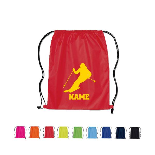 名入れランドリーバッグとは？ポリエステルのナップサック（リュックサック）。職業別のシルエットにお名前が入れられるので、部活のチーム名や学校名を入れたり、同好会などの名称を入れたりとさまざまな使い方が考えられ、とても人気の高い商品です。