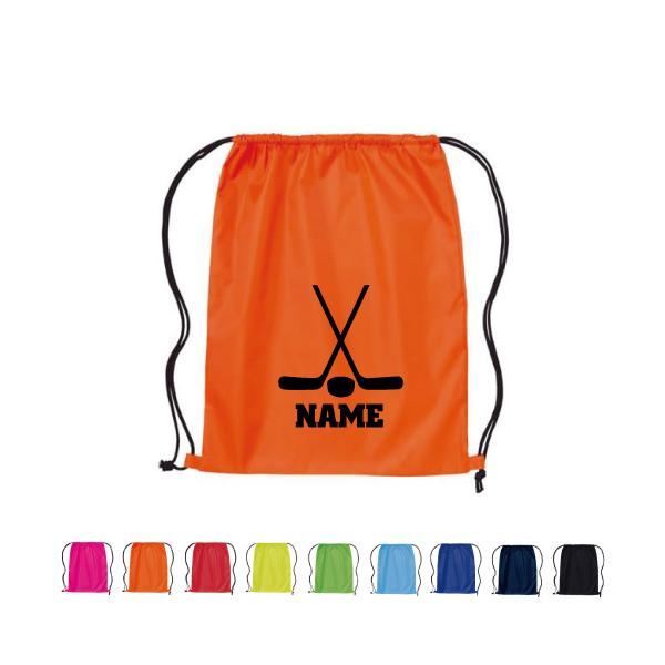 名入れランドリーバッグとは？ポリエステルのナップサック（リュックサック）。職業別のシルエットにお名前が入れられるので、部活のチーム名や学校名を入れたり、同好会などの名称を入れたりとさまざまな使い方が考えられ、とても人気の高い商品です。