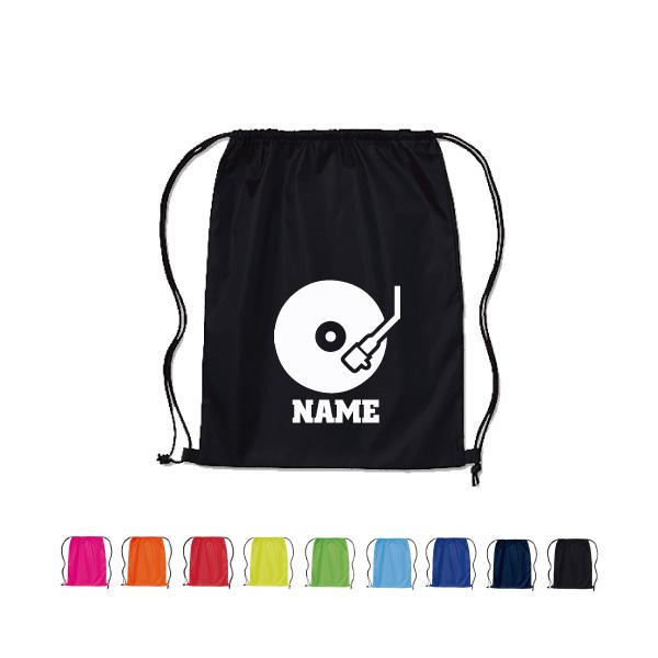 名入れランドリーバッグとは？ポリエステルのナップサック（リュックサック）。職業別のシルエットにお名前が入れられるので、部活のチーム名や学校名を入れたり、同好会などの名称を入れたりとさまざまな使い方が考えられ、とても人気の高い商品です。