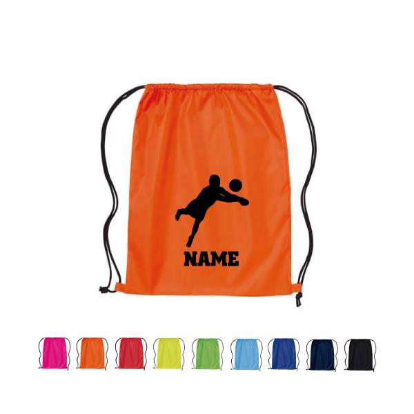 名入れランドリーバッグとは？ポリエステルのナップサック（リュックサック）。職業別のシルエットにお名前が入れられるので、部活のチーム名や学校名を入れたり、同好会などの名称を入れたりとさまざまな使い方が考えられ、とても人気の高い商品です。