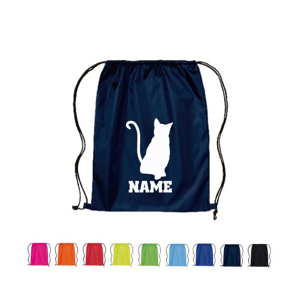 名入れランドリーバッグとは？ポリエステルのナップサック（リュックサック）。職業別のシルエットにお名前が入れられるので、部活のチーム名や学校名を入れたり、同好会などの名称を入れたりとさまざまな使い方が考えられ、とても人気の高い商品です。