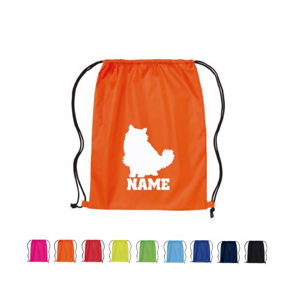 名入れランドリーバッグとは？ポリエステルのナップサック（リュックサック）。職業別のシルエットにお名前が入れられるので、部活のチーム名や学校名を入れたり、同好会などの名称を入れたりとさまざまな使い方が考えられ、とても人気の高い商品です。