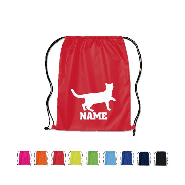 名入れランドリーバッグとは？ポリエステルのナップサック（リュックサック）。職業別のシルエットにお名前が入れられるので、部活のチーム名や学校名を入れたり、同好会などの名称を入れたりとさまざまな使い方が考えられ、とても人気の高い商品です。