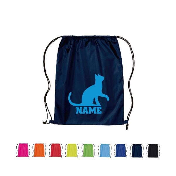 名入れランドリーバッグとは？ポリエステルのナップサック（リュックサック）。職業別のシルエットにお名前が入れられるので、部活のチーム名や学校名を入れたり、同好会などの名称を入れたりとさまざまな使い方が考えられ、とても人気の高い商品です。