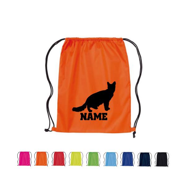 名入れランドリーバッグとは？ポリエステルのナップサック（リュックサック）。職業別のシルエットにお名前が入れられるので、部活のチーム名や学校名を入れたり、同好会などの名称を入れたりとさまざまな使い方が考えられ、とても人気の高い商品です。