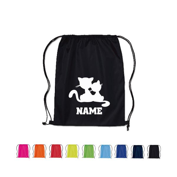 名入れランドリーバッグとは？ポリエステルのナップサック（リュックサック）。職業別のシルエットにお名前が入れられるので、部活のチーム名や学校名を入れたり、同好会などの名称を入れたりとさまざまな使い方が考えられ、とても人気の高い商品です。