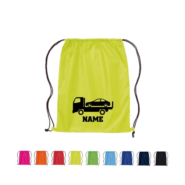 名入れランドリーバッグとは？ポリエステルのナップサック（リュックサック）。職業別のシルエットにお名前が入れられるので、部活のチーム名や学校名を入れたり、同好会などの名称を入れたりとさまざまな使い方が考えられ、とても人気の高い商品です。