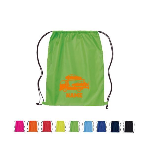 名入れランドリーバッグとは？ポリエステルのナップサック（リュックサック）。職業別のシルエットにお名前が入れられるので、部活のチーム名や学校名を入れたり、同好会などの名称を入れたりとさまざまな使い方が考えられ、とても人気の高い商品です。