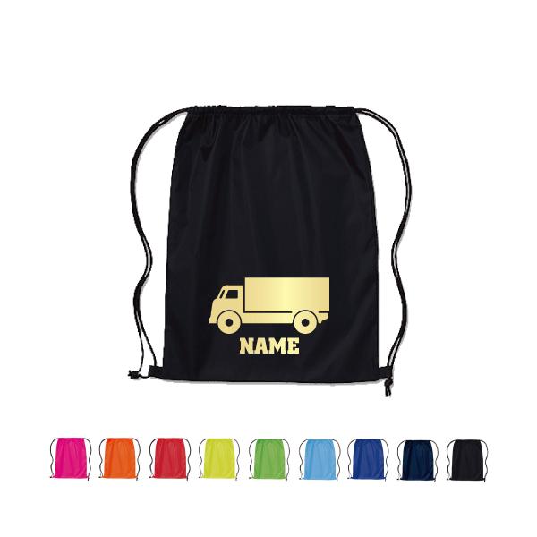 名入れランドリーバッグとは？ポリエステルのナップサック（リュックサック）。職業別のシルエットにお名前が入れられるので、部活のチーム名や学校名を入れたり、同好会などの名称を入れたりとさまざまな使い方が考えられ、とても人気の高い商品です。