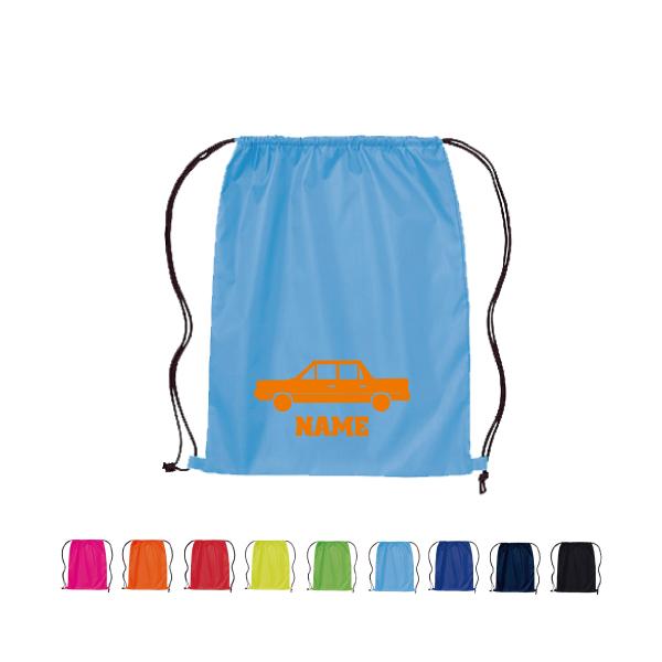 名入れランドリーバッグとは？ポリエステルのナップサック（リュックサック）。職業別のシルエットにお名前が入れられるので、部活のチーム名や学校名を入れたり、同好会などの名称を入れたりとさまざまな使い方が考えられ、とても人気の高い商品です。
