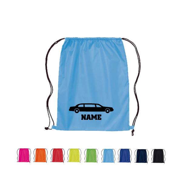 名入れランドリーバッグとは？ポリエステルのナップサック（リュックサック）。職業別のシルエットにお名前が入れられるので、部活のチーム名や学校名を入れたり、同好会などの名称を入れたりとさまざまな使い方が考えられ、とても人気の高い商品です。