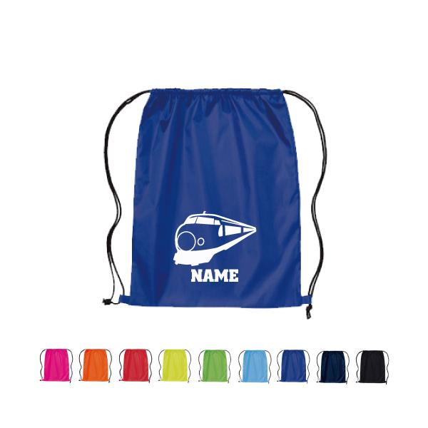名入れランドリーバッグとは？ポリエステルのナップサック（リュックサック）。職業別のシルエットにお名前が入れられるので、部活のチーム名や学校名を入れたり、同好会などの名称を入れたりとさまざまな使い方が考えられ、とても人気の高い商品です。