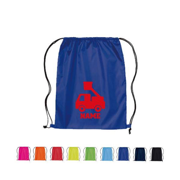 名入れランドリーバッグとは？ポリエステルのナップサック（リュックサック）。職業別のシルエットにお名前が入れられるので、部活のチーム名や学校名を入れたり、同好会などの名称を入れたりとさまざまな使い方が考えられ、とても人気の高い商品です。