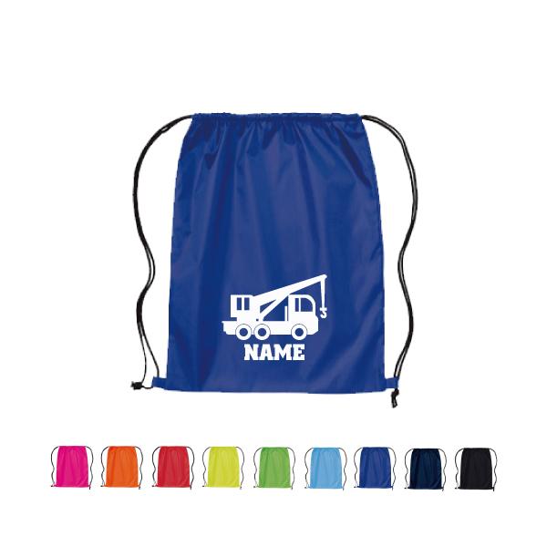 名入れランドリーバッグとは？ポリエステルのナップサック（リュックサック）。職業別のシルエットにお名前が入れられるので、部活のチーム名や学校名を入れたり、同好会などの名称を入れたりとさまざまな使い方が考えられ、とても人気の高い商品です。