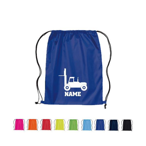 名入れランドリーバッグとは？ポリエステルのナップサック（リュックサック）。職業別のシルエットにお名前が入れられるので、部活のチーム名や学校名を入れたり、同好会などの名称を入れたりとさまざまな使い方が考えられ、とても人気の高い商品です。