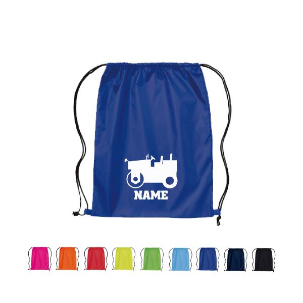 名入れランドリーバッグとは？ポリエステルのナップサック（リュックサック）。職業別のシルエットにお名前が入れられるので、部活のチーム名や学校名を入れたり、同好会などの名称を入れたりとさまざまな使い方が考えられ、とても人気の高い商品です。