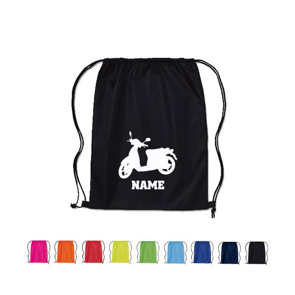 名入れランドリーバッグとは？ポリエステルのナップサック（リュックサック）。職業別のシルエットにお名前が入れられるので、部活のチーム名や学校名を入れたり、同好会などの名称を入れたりとさまざまな使い方が考えられ、とても人気の高い商品です。