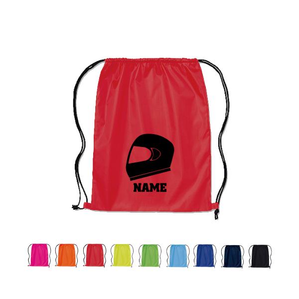 名入れランドリーバッグとは？ポリエステルのナップサック（リュックサック）。職業別のシルエットにお名前が入れられるので、部活のチーム名や学校名を入れたり、同好会などの名称を入れたりとさまざまな使い方が考えられ、とても人気の高い商品です。