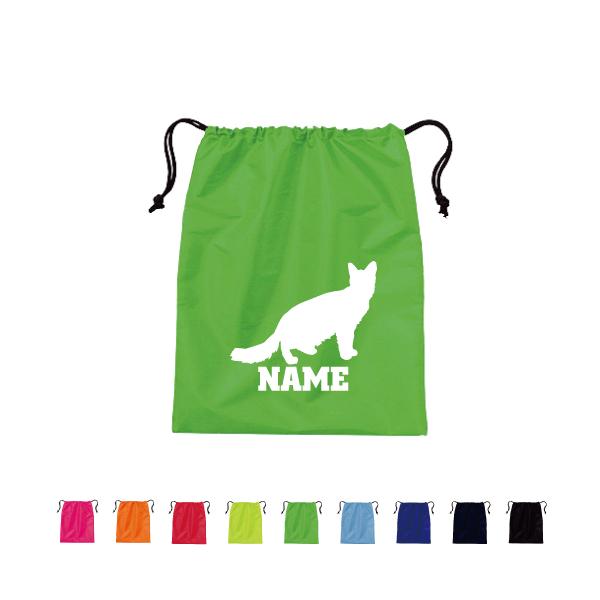 名入れシューズバッグとは？巾着タイプのポリエステルバッグ。室内履きや外履きの専用シューズなどを入れるのに最適なバッグです。シルエットデザインにお名前が入れられるので、部活のチーム名や学校名を入れたり、同好会などの名称を入れたりとさまざまな使...