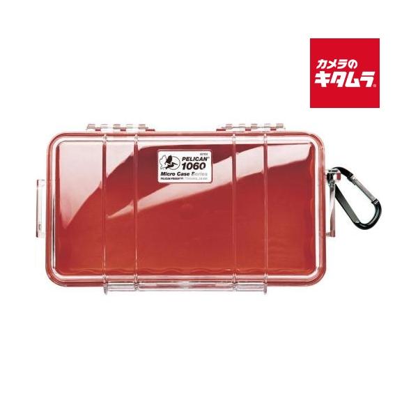 【発売日：2025年02月13日】[送料無料][保護ケース`カメラバッグ`カメラケース`PERICAN`ペリカン1060マイクロケースレッドクリア[1060-028-100]]