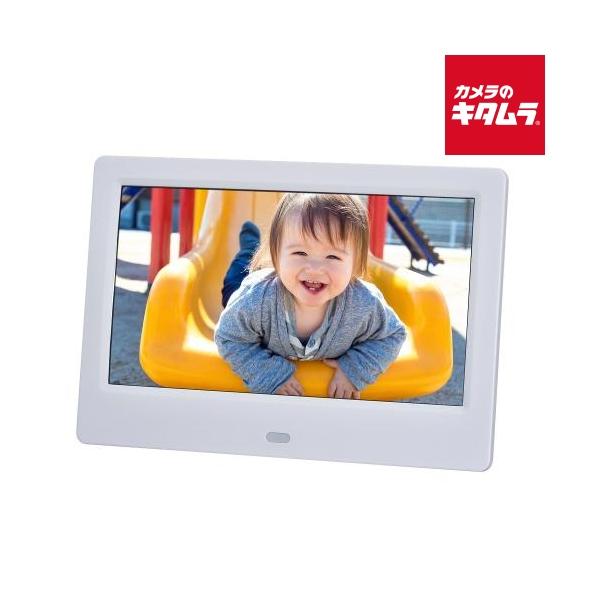 【発売日：2024年02月22日】[送料無料][`greenhouse`グリーンハウスGH-DF7T-WH7インチデジタルフォトフレームホワイト`]