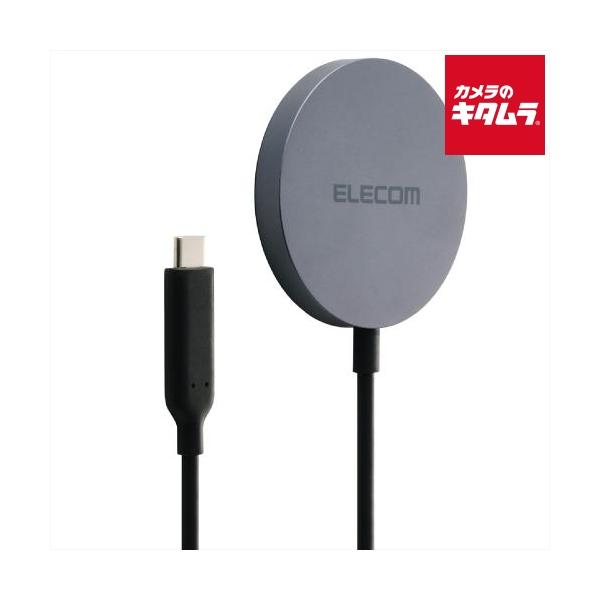 【発売日：2025年11月19日】[送料無料][`elecom`エレコム`W-MA12BK`マグネットQi2.2規格対応ワイヤレス充電器`25W`卓上`1m`ブラック`ワイヤレス充電器`Qi2`磁気充電`スマートフォン充電`USB Type...